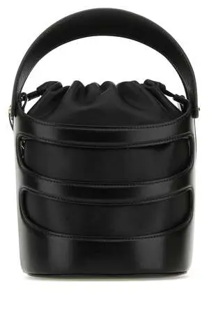 Alexander McQueen Lb Vitello Bucket Bag - Black