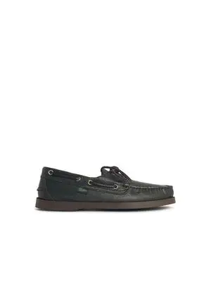 Paraboot Barth Leather Boat Shoes - Green