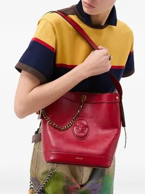 Versace Small Bucket Calf Leather Bag