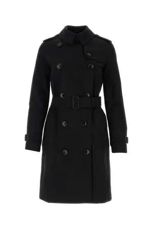Burberry Gabardine Trench Coat - Black