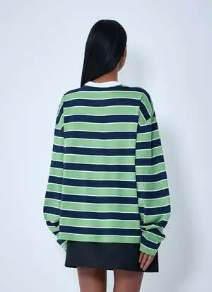Prada Striped Long Sleeve Top