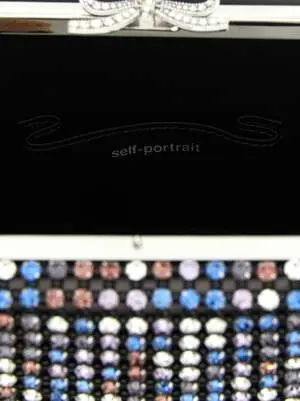 SELF-PORTRAIT Multi Crystal Chainmail Mini Handbag