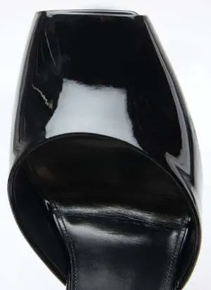 Saint Laurent Le Scandale Leopard Print Ponyhair Wedge - Black