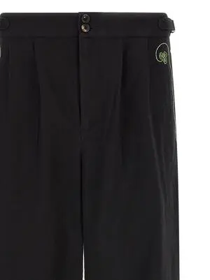 BODE Lucky Draw" Embroidered Wide Leg Pants