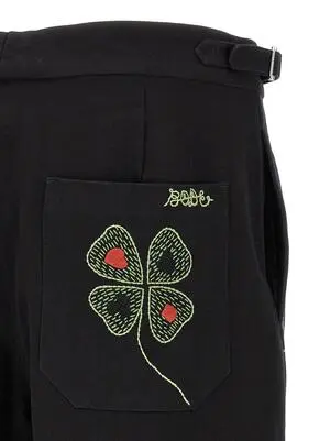 BODE Lucky Draw" Embroidered Wide Leg Pants