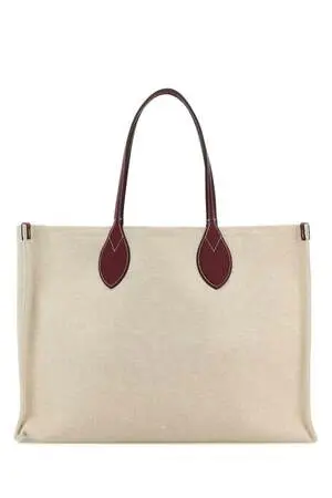 Gucci Canvas Shopping Bag With Top Handles - Brown