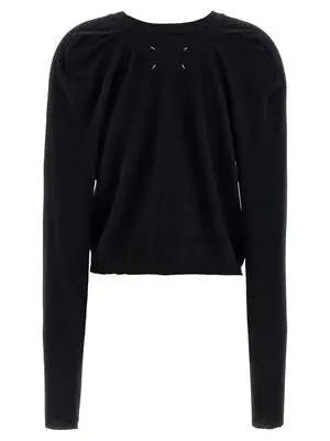 MAISON MARGIELA Four Stitches Wool Cardigan - Black