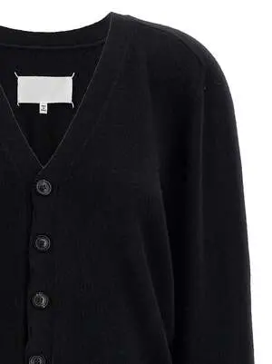 MAISON MARGIELA Four Stitches Wool Cardigan - Black