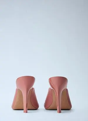 Chloé Suzie Knotted Pointed Toe High Heel Mules - Pink