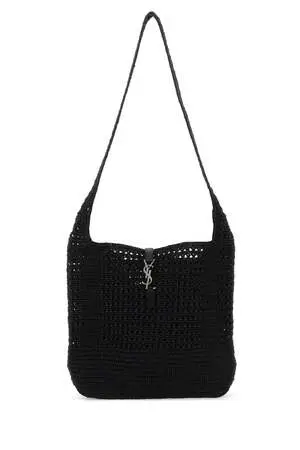 Saint Laurent Raffia Medium Le 5 À 7 Shoulder Bag - Black