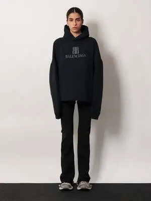 Balenciaga Cropped Cotton Hoodie
