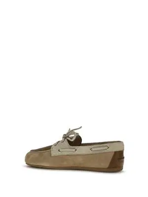 Miu Miu Leather And Suede Loafers - Multicolor