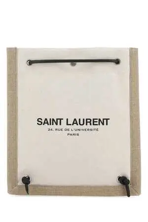 Saint Laurent Two-tone Canvas Crossbody Bag - Multicolor