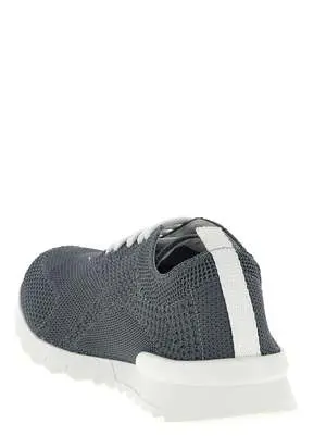 Kiton Knitwear Lace-up Sneakers - Gray