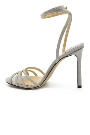 JIMMY CHOO Mimi 100 Glitter Fabric Sandals