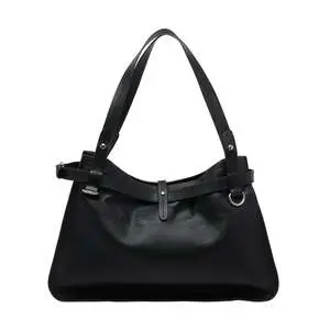 Miu Miu Logo Shoulder Bag - Black