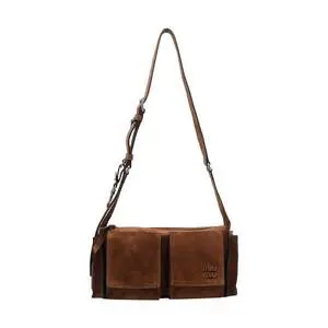 Miu Miu Suede Crossbody Bag - Brown