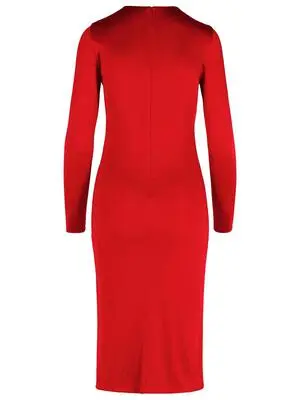 Versace Medusa Viscose Dress - Red