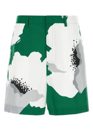 Valentino Garavani Printed Cotton Bermuda Shorts - Multicolor