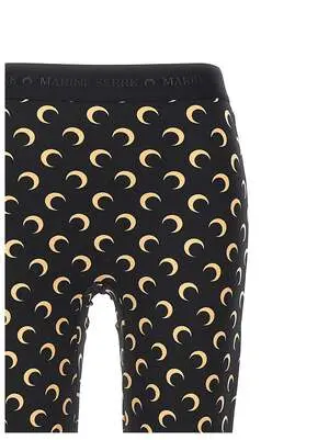 MARINE SERRE Moon Printed' Leggings - Black