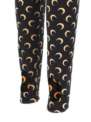 MARINE SERRE Moon Printed' Leggings - Black