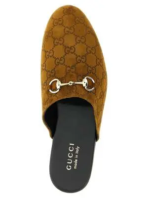 Gucci Suede Horsebit Mules