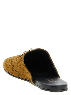 Gucci Suede Horsebit Mules