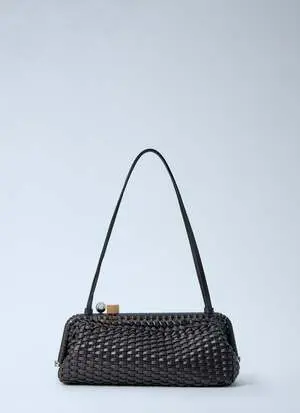 Jacquemus La Grande Pochette Salon Woven Leather Clutch - Brown
