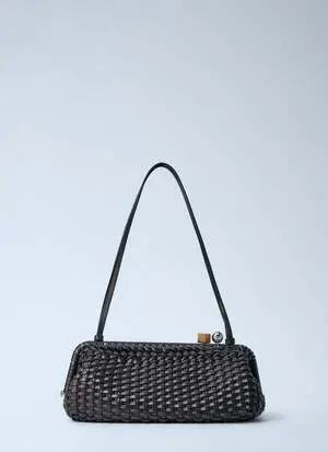 Jacquemus La Grande Pochette Salon Woven Leather Clutch - Brown