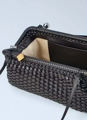 Jacquemus La Grande Pochette Salon Woven Leather Clutch - Brown