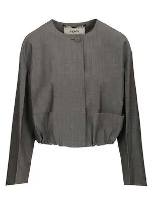 Fendi Mohair Fabric Cropped Jacket