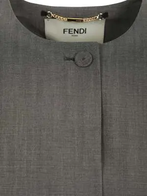 Fendi Mohair Fabric Cropped Jacket