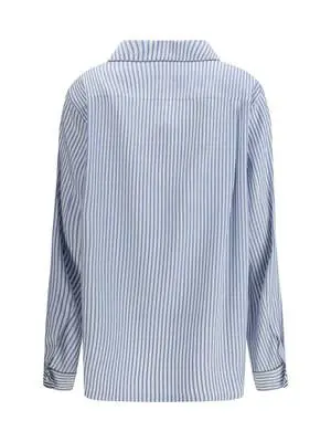 TOM FORD Striped Silk Button-up Shirt