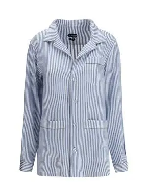 TOM FORD Striped Silk Button-up Shirt - Multicolor