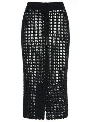 Dolce & Gabbana Virgin Wool Crocheted Skirt
