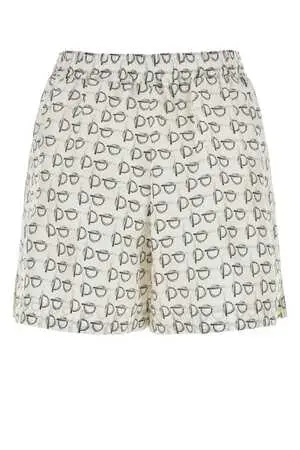 Burberry Printed Silk Shorts - Multicolor