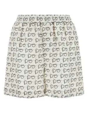 Burberry Printed Silk Shorts - Multicolor