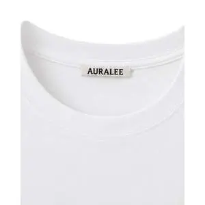 Auralee Brushed Organic Cotton Jersey T-shirt - White