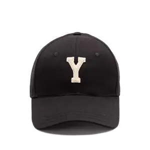 Saint Laurent Baseball Cap With Applique - Black