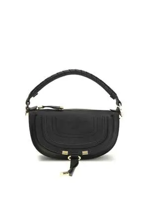 Chloé Marcie Mini Shoulder Bag In Smooth Calfskin - Black