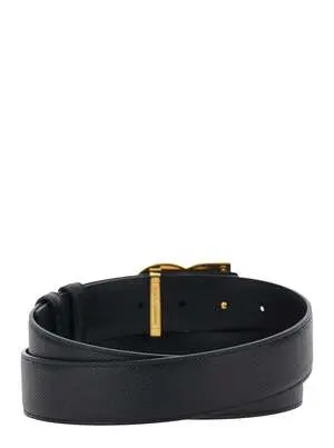 Dolce & Gabbana Leather Belt With Logo Buckle - Multicolor