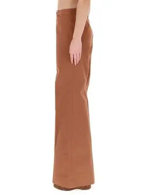 Chloé High Waist Flared Cotton Pants