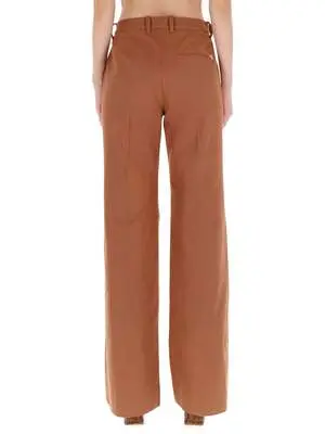 Chloé High Waist Flared Cotton Pants