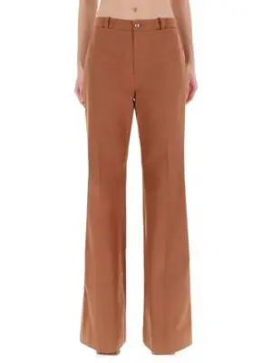 Chloé High Waist Flared Cotton Pants