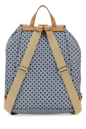 Prada Printed Re-nylon Backpack With Golden Metal Finishing - Multicolor