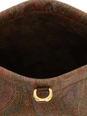 Etro Talk' Mini Clutch In Paisley Jacquard - Brown