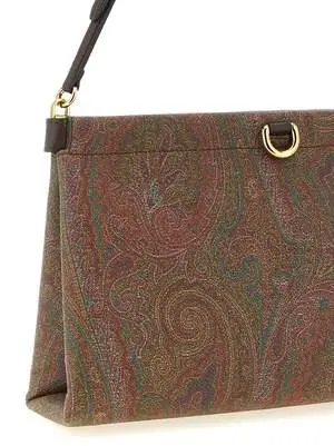 Etro Talk' Mini Clutch In Paisley Jacquard - Brown