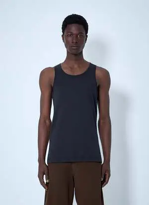 LEMAIRE Cotton Jersey Sleeveless Tank Top - Black