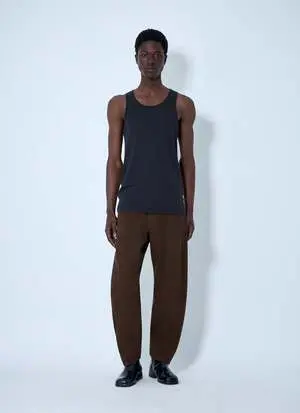 LEMAIRE Cotton Jersey Sleeveless Tank Top - Black