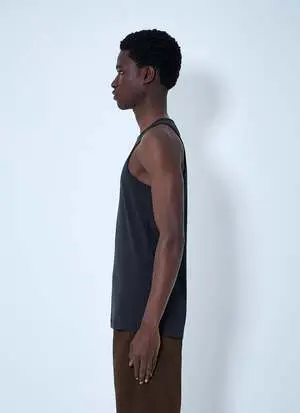 LEMAIRE Cotton Jersey Sleeveless Tank Top - Black
